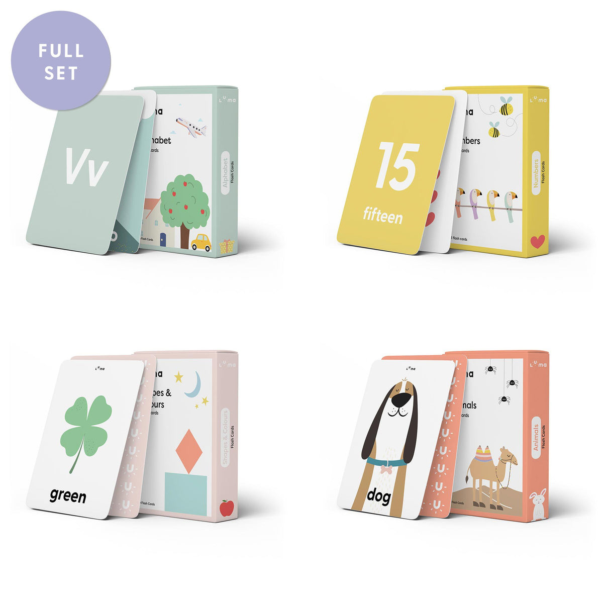 Luma | Illustrated English Flash Cards Set – Luma - A Brighter Way to Play